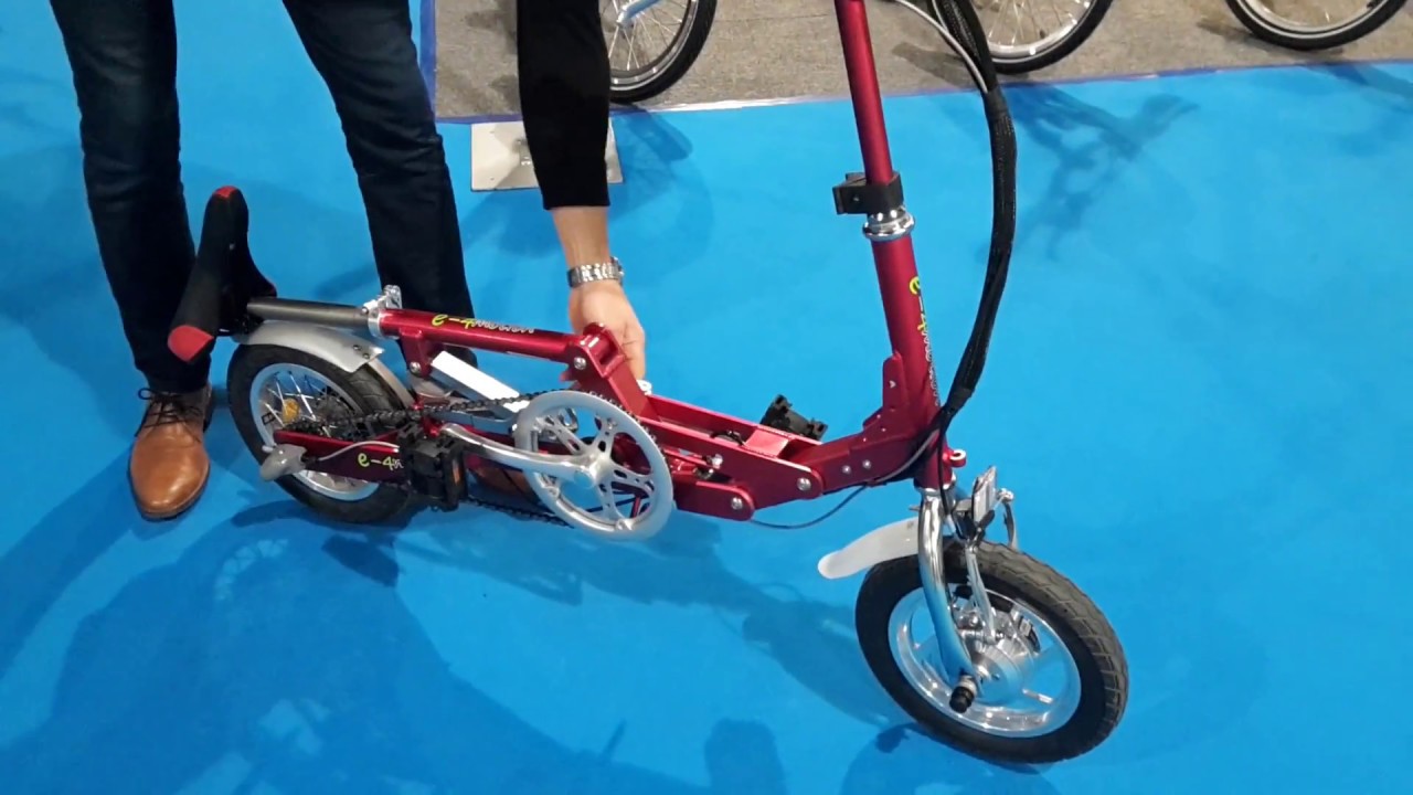 elektrische vouwfiets model Mini opvouwen - YouTube