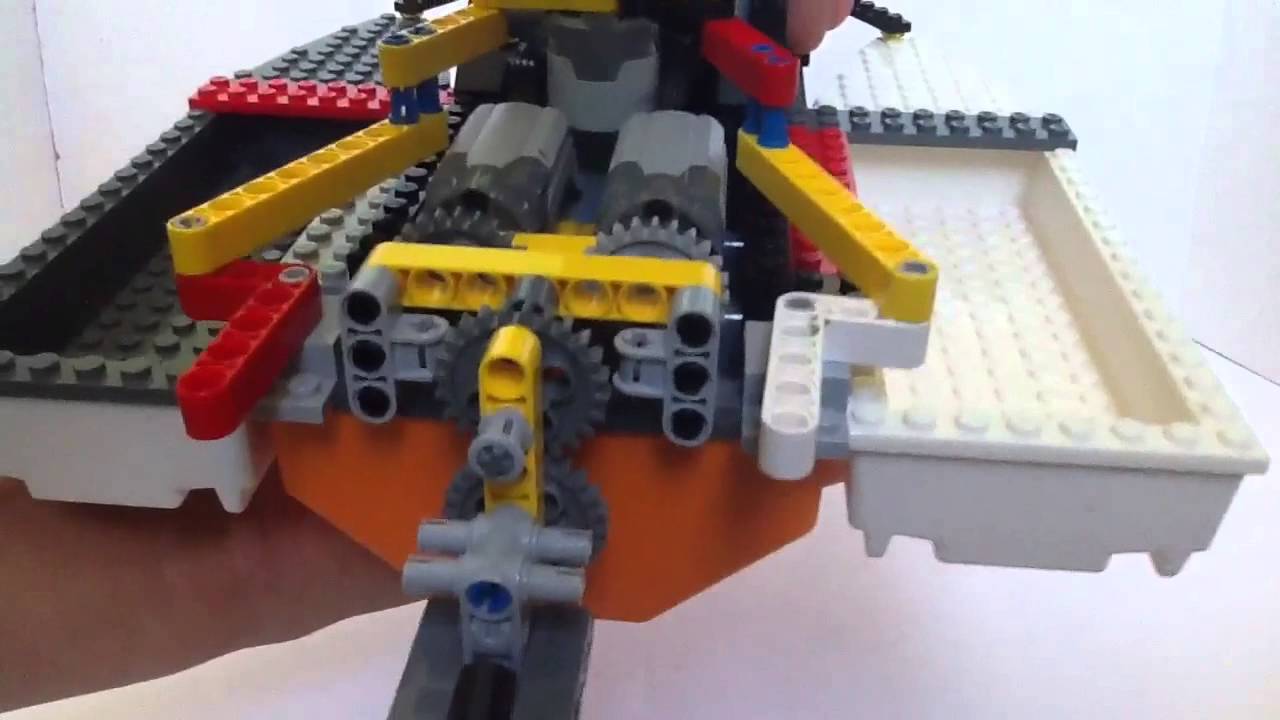 Lego dual rudder boat - YouTube
