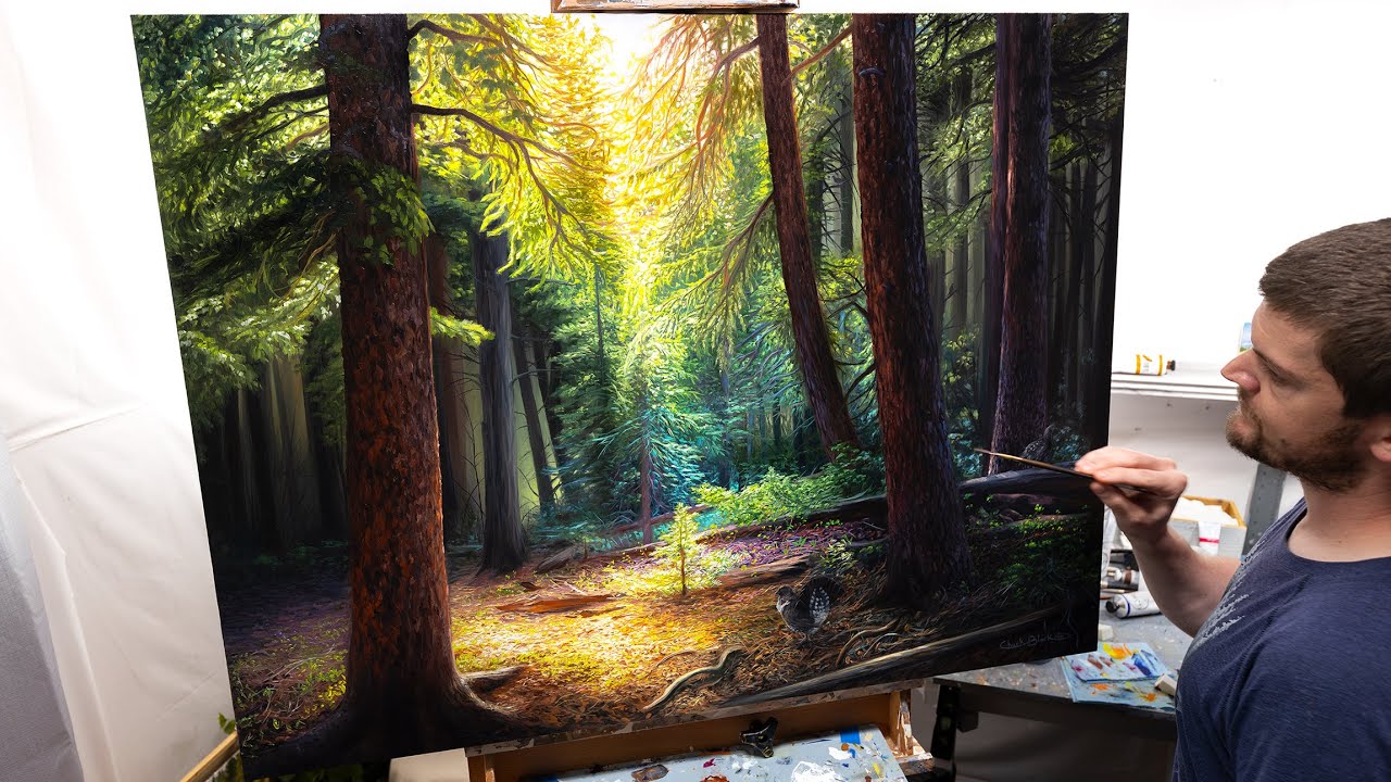 Landscape Painting Time-lapse | "Deep Within" - YouTube