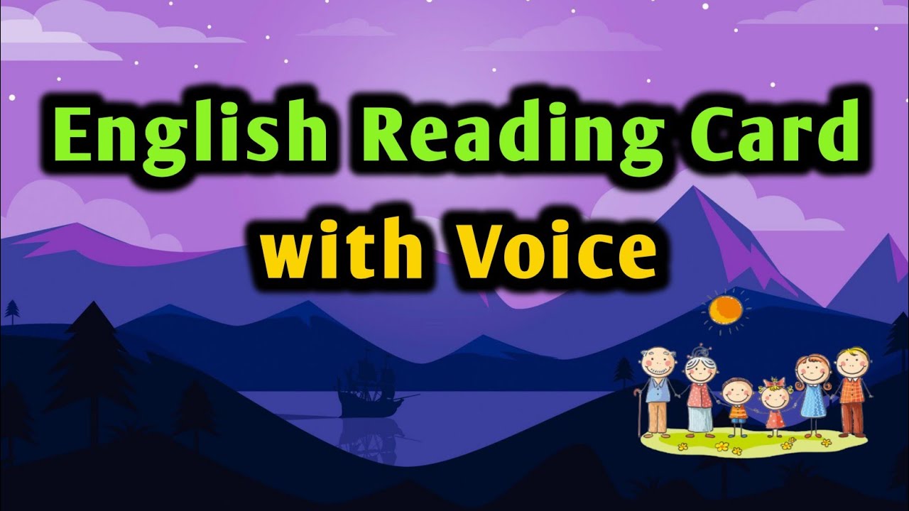 Reading Cards in English with Voice | I love my family reading card | 4 ...