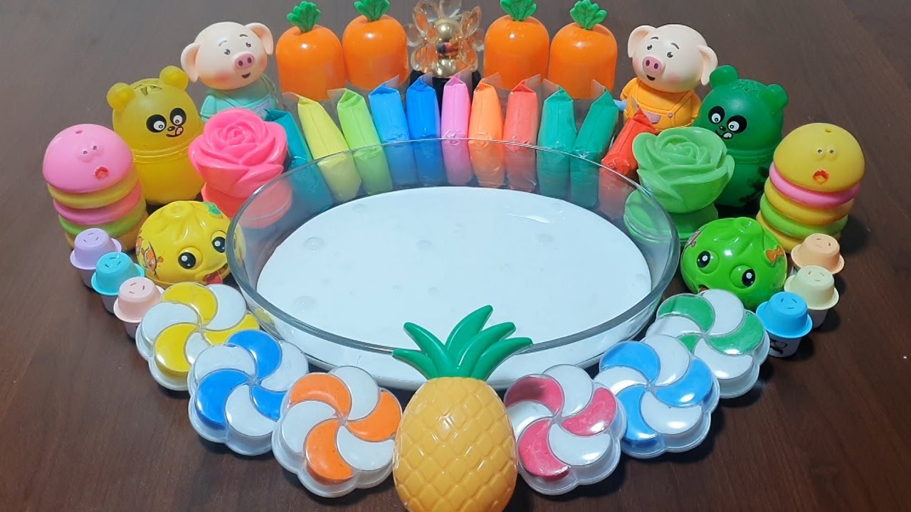 Mixing Random into GLOSSY Slime | Satisfying Slime Video #760 | Ali ...