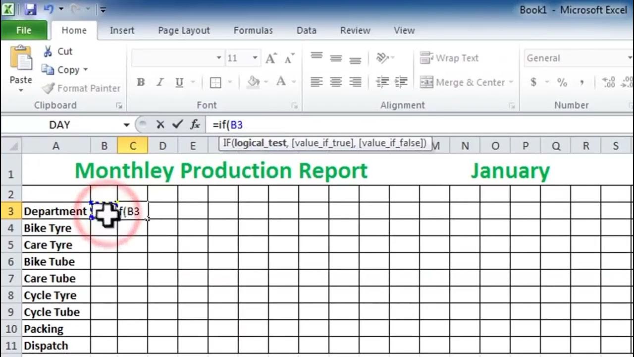 How to prepare Monthly Production Report In ExCel #excel#monthly report ...