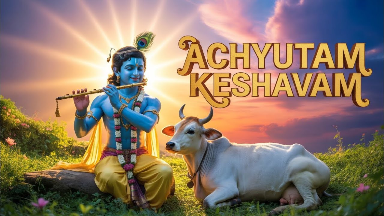अच्युतम केशवम || Achyutam Keshavam Krishna Damodaram | Krishna Bhajan ...