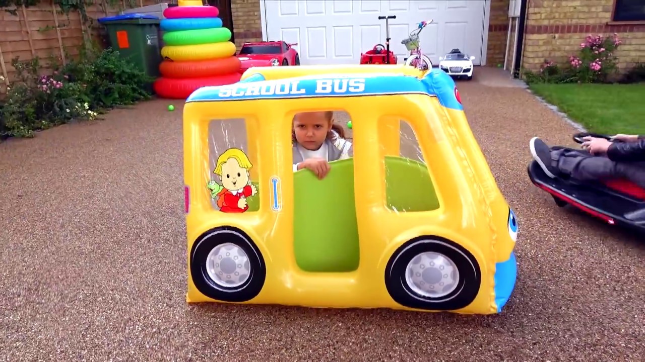 Kids Playing with School Bus - YouTube