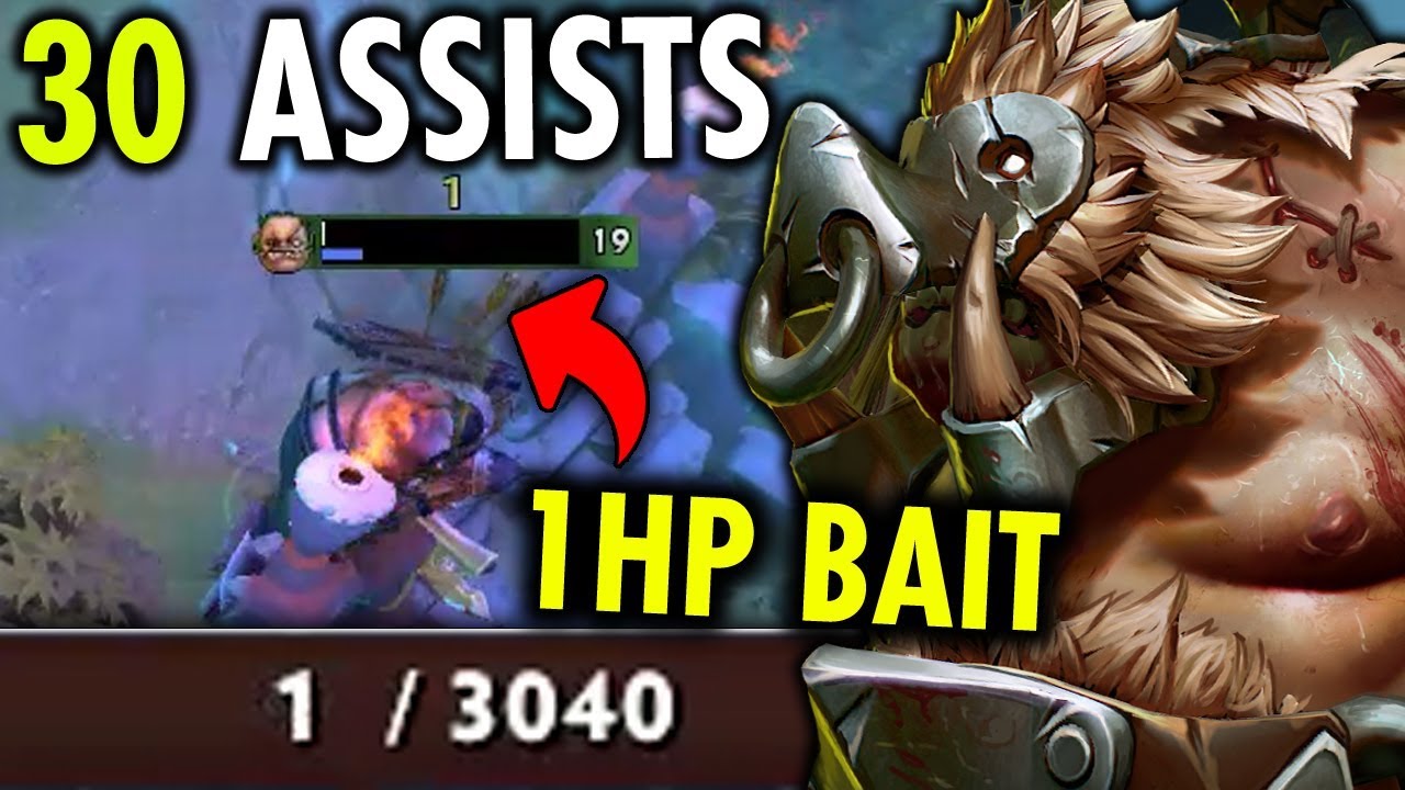 PUDGE SUPPORT 30ASSISTS!! INSANE 1HP BAIT - THIS IS WHAT SUPPORT PUDGE ...