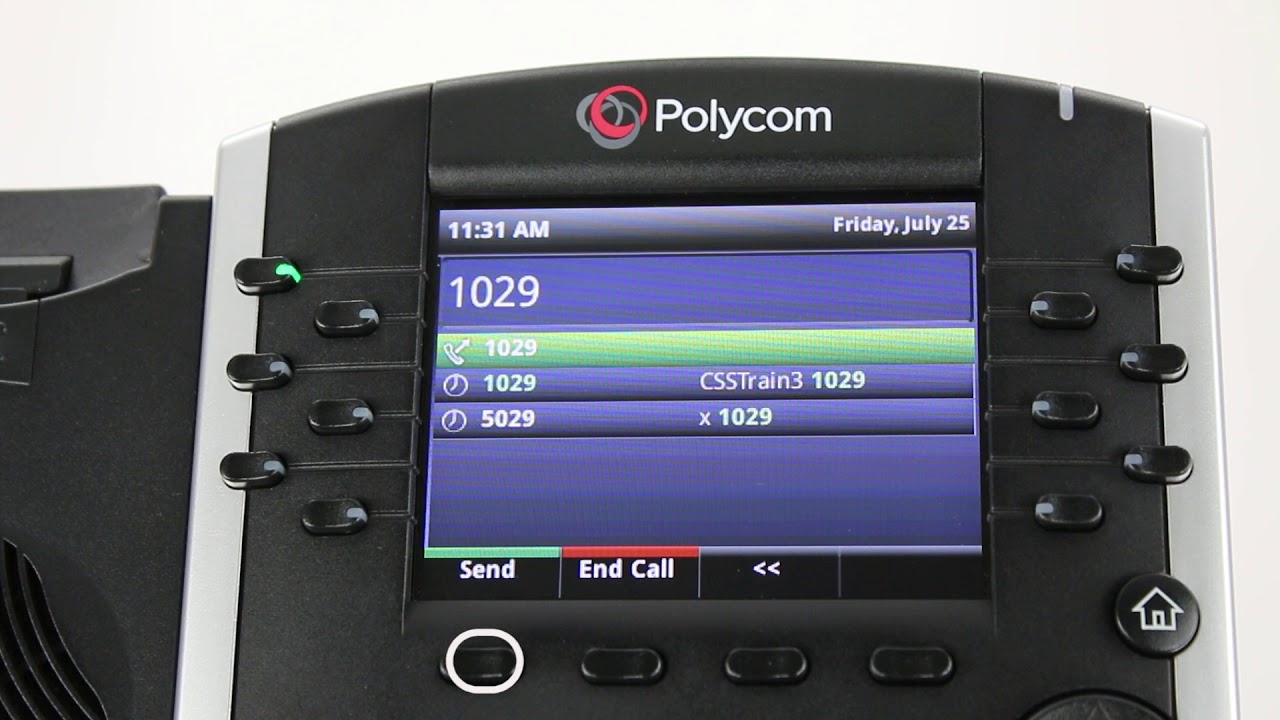 Polycom VVX 400 - Make A Phone Call - YouTube
