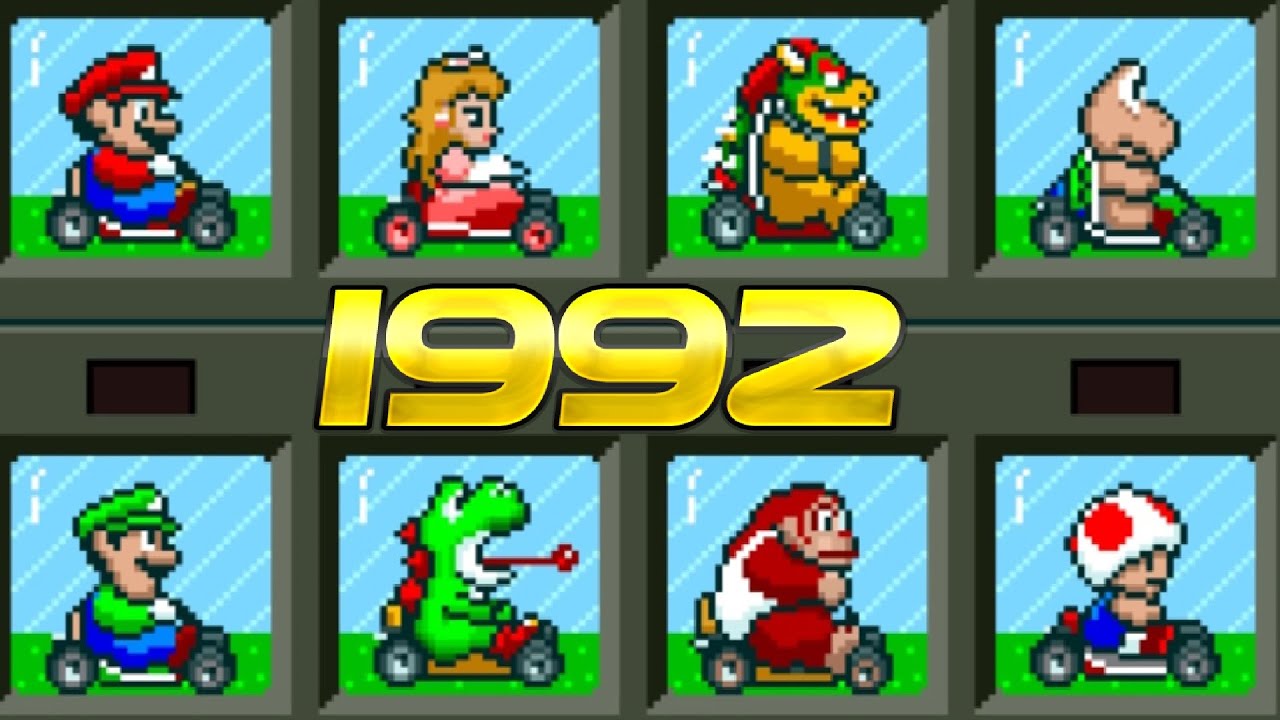 Super Mario Kart Character Select Screen (SNES) 1992 - YouTube