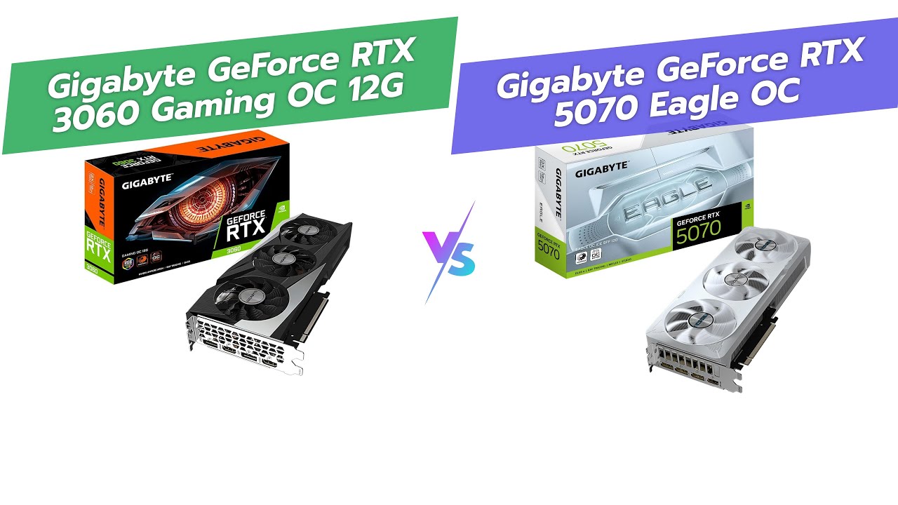 RTX 3060 vs RTX 5070: GIGABYTE Gaming OC 12G vs Eagle OC ICE 12GD 🕹️🔥 ...