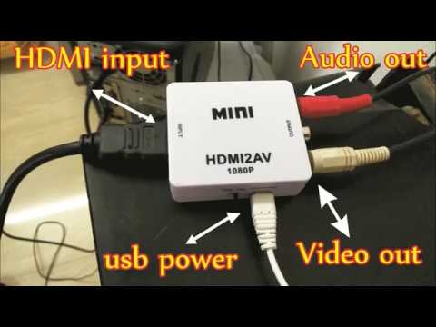 Your Old crt tv into pc monitor using mini hdmi to av converter - YouTube