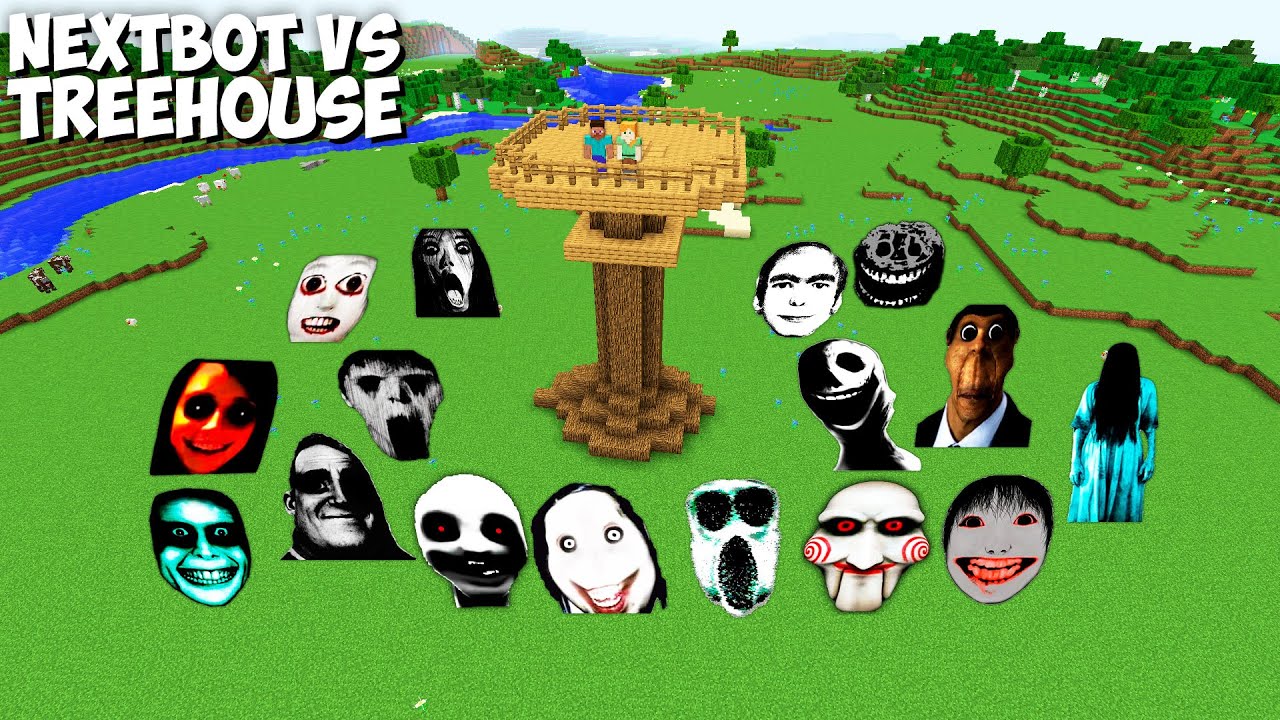 SURVIVAL TREE HOUSE WITH JEFF THE KILLER and SCARY NEXTBOTS in ...