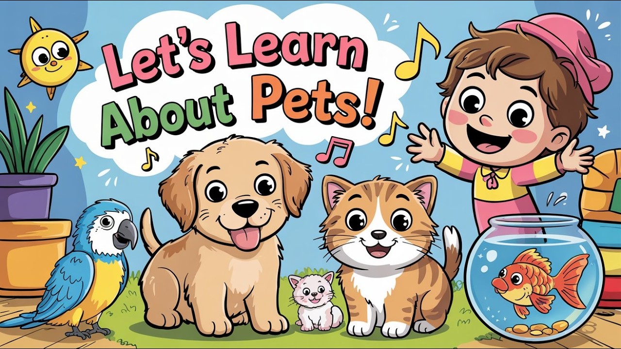 Let’s Learn About Pets! 🐶🐱🐠 | Fun Kids Song! - YouTube