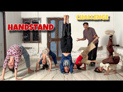 Wall Handstand Challenge 💃 हाथ पर खड़े होना है | Gymnastics kiski best h 🏋️‍♂️ 