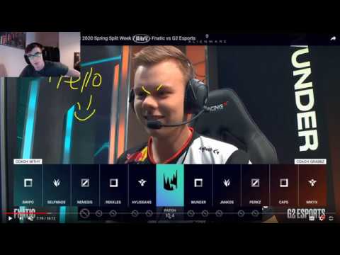 Vedius VOD Review - G2 v Fnatic LEC Week 7 2020 - YouTube