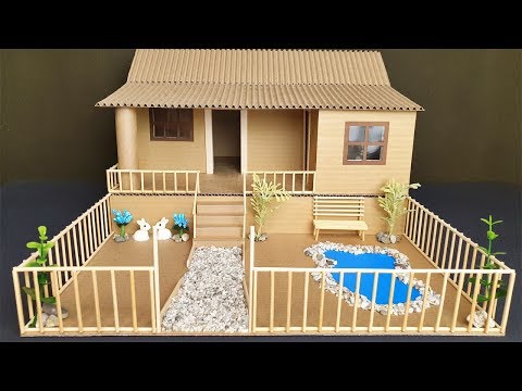 How to Make Beautiful Cardboard House │ 골판지의 수제 윌라 (판지 DIY)