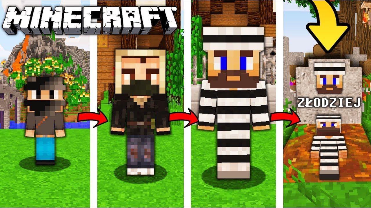 ŻYCIE ZŁODZIEJA W MINECRAFT || OD NARODZIN DO ŚMIERCI - YouTube