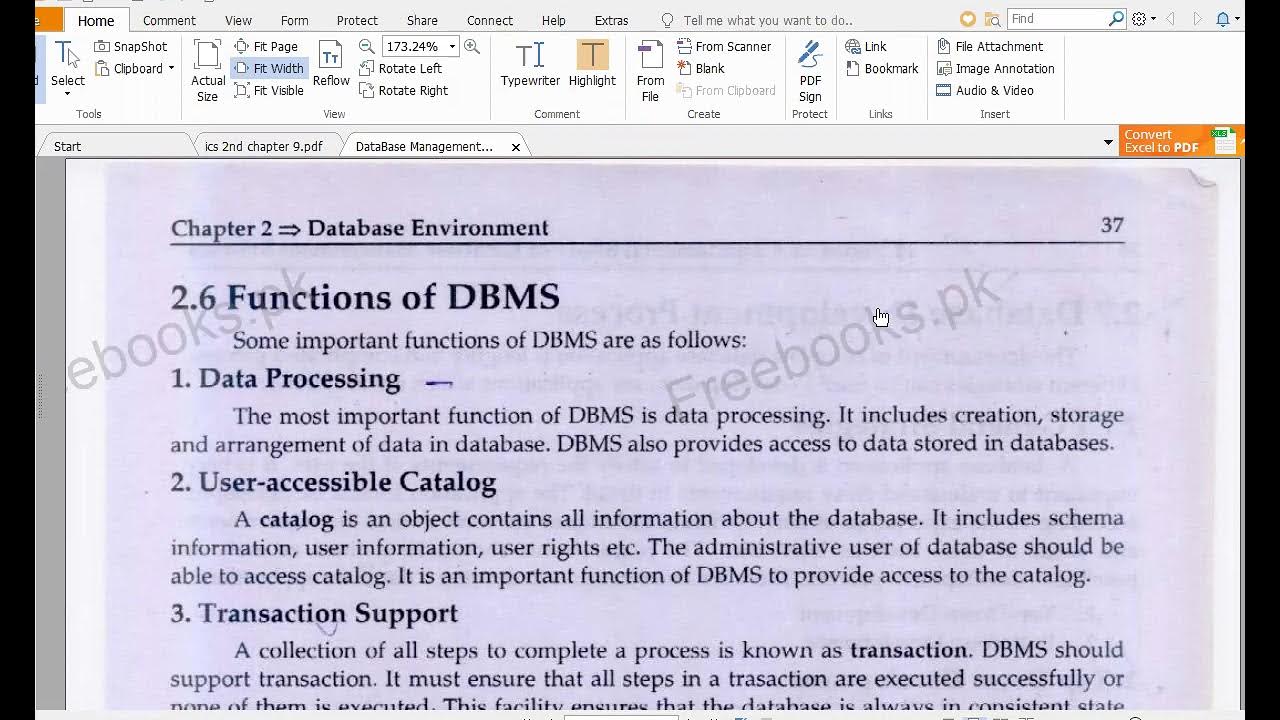 BSc 2nd Database chapter 2 functions of DBMS - YouTube