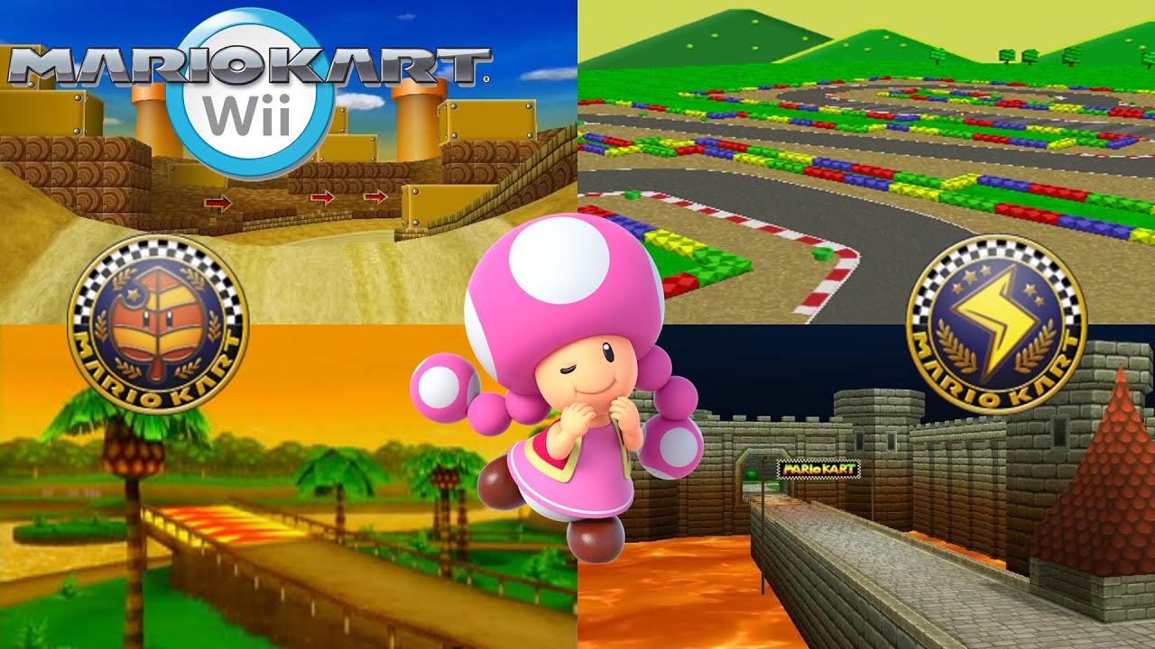Mario Kart Wii - 150cc Leaf and Lightning Cups with Toadette - YouTube