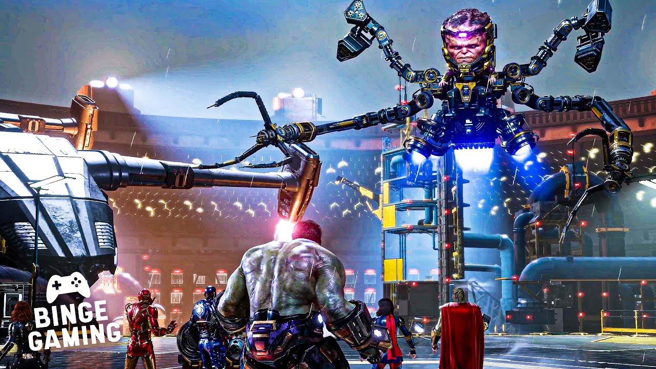 Marvel's Avengers Fight MODOK (4K ULTRA HD) - YouTube