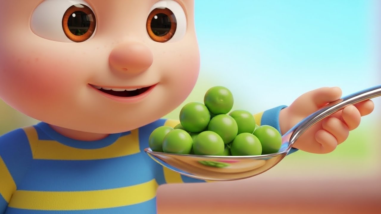 Yummy Peas Poem | Fun Vegetable Song for Kids | Healthy Food Nursery ...