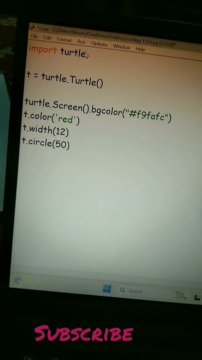 Circle ⭕ Using Python Idle Coding Python Viral Pythonprogram Computerscience Logodesign 