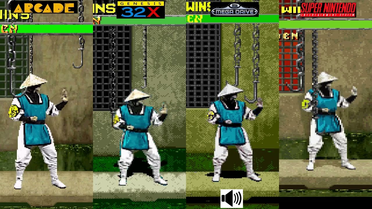 Mortal Kombat 2 Raiden Comparison Arcade VS 32x VS Snes VS Megadrive ...
