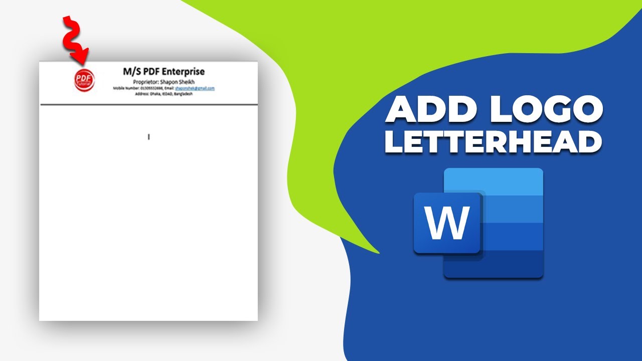 How To Add Logo To Letterhead In Word YouTube How To Add Logo To Letterhead In Word YouTube