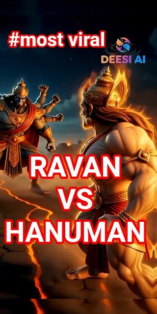 Hanuman Ji vs Ravan action 👹🔥 #hanumanji #ravan #fighting #divineshorts ...