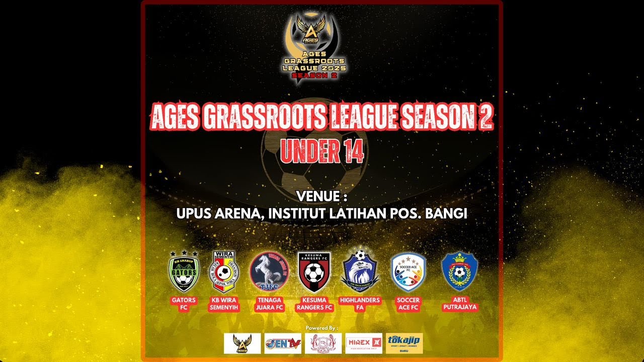 [LIVE] AGES GRASSROOTS LEAGUE 2025 SEASON 2 : UNDER 14 - MATCH WEEK 6 - YouTube