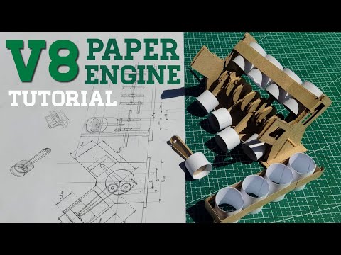 How To Make V8 Paper/Cardboard Engine