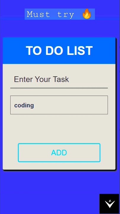 🔥TO- DO LIST USING HTML CSS AND JAVASCRIPT 🔥#shorts #todolist #javascript #becodewala - YouTube