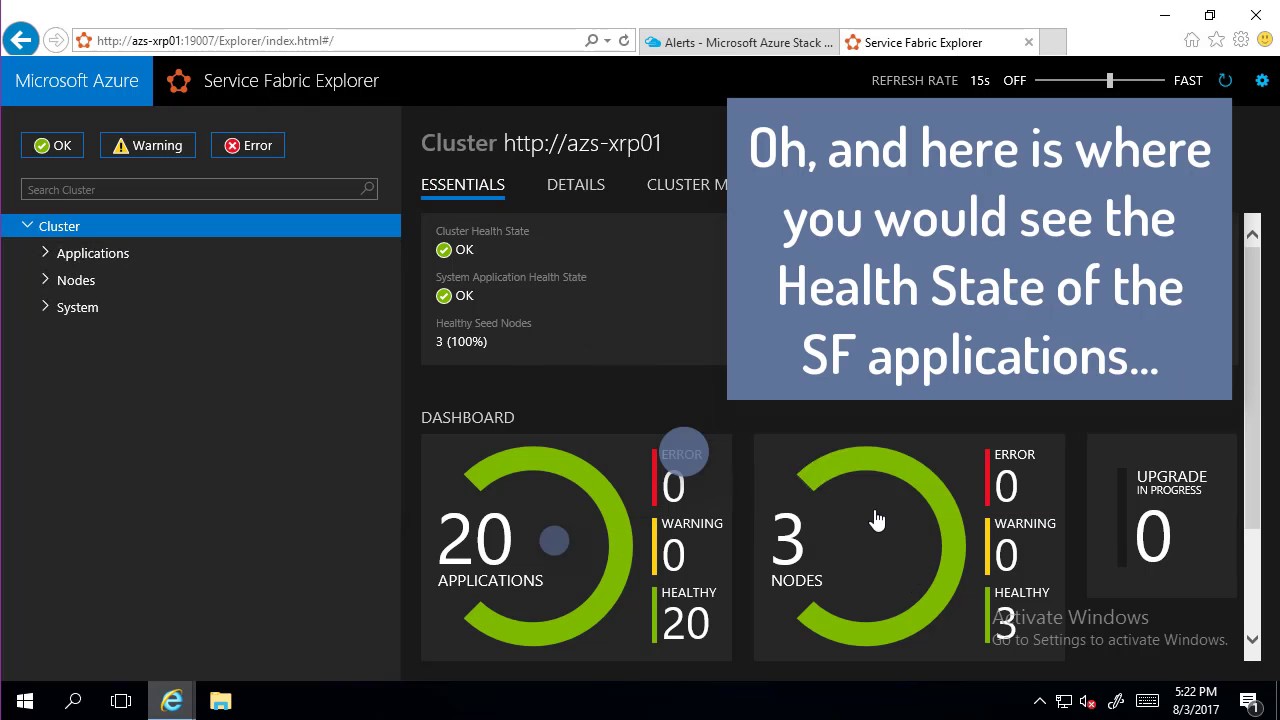 #AzureStackDevKit and the Service Fabric Explorer - YouTube