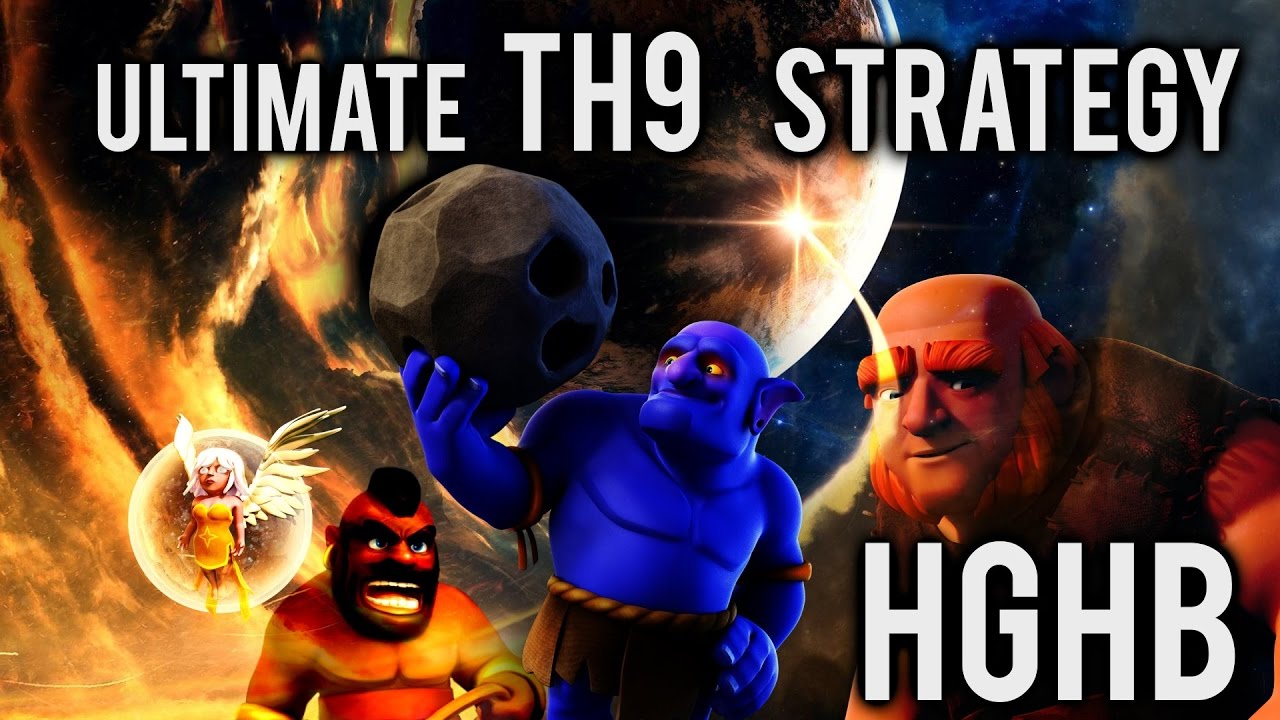 HOW TO GET 3 STAR WITH HGHB : TH9 FULL GUIDE - YouTube