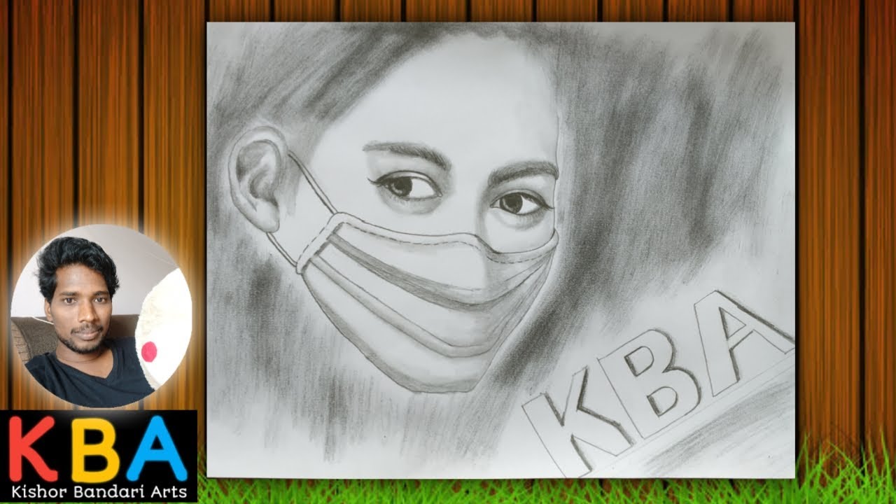 GIRL WITH MASK DRAWING | BE SAFE FROM CORONA | COVID-19 | - YouTube