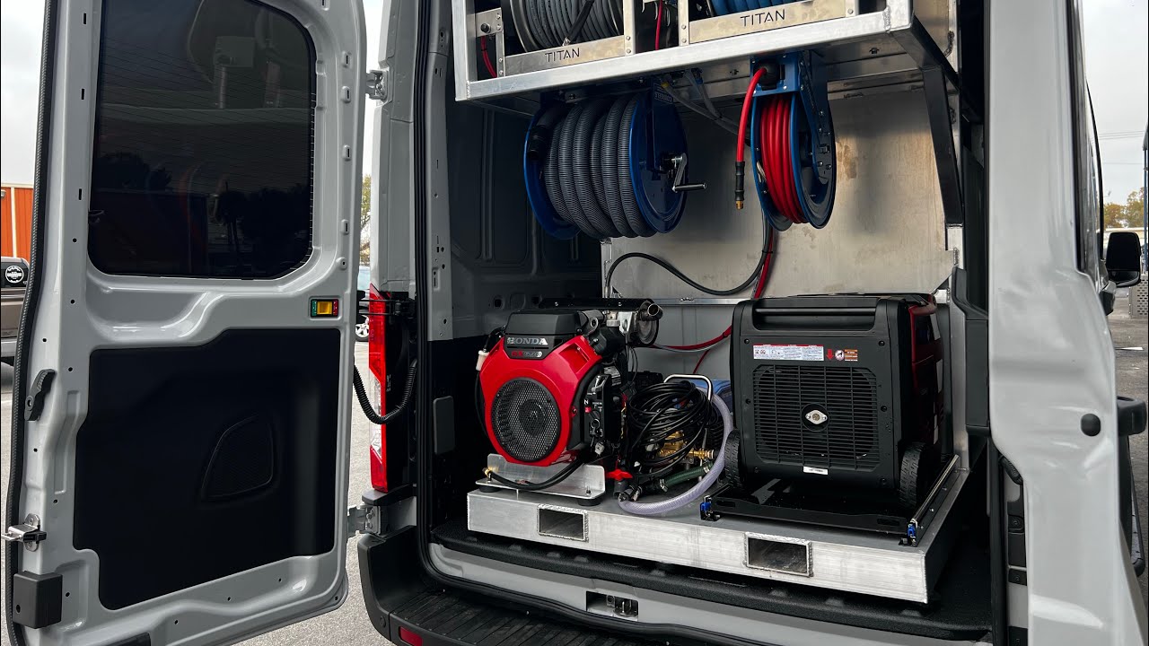 Ford Transit Trail Edition Detailing Van Pressure Washing Skid - YouTube