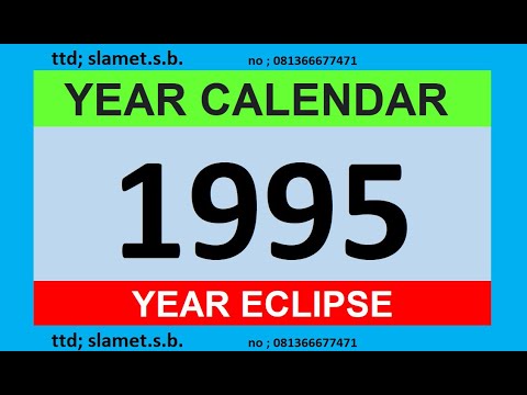 calendar year 1995 #calendar #blog #eclipse #education #music # ...