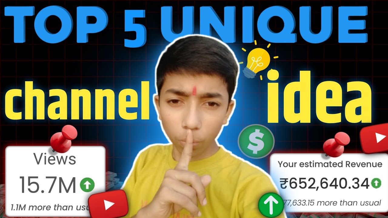 Top 5 Unique Channel Idea 💡 | no Nise easy grow | High Erning Channel ...