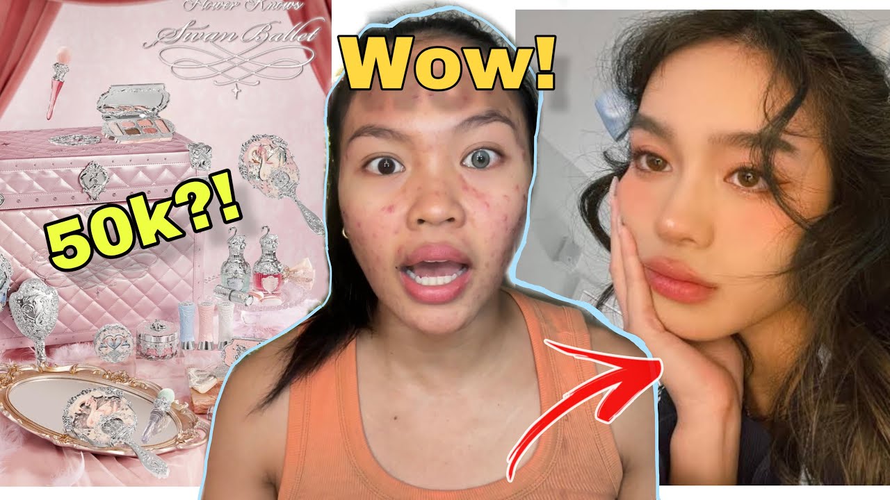 TRYING THE MOST BEAUTIFUL MAKEUP! FLOWER KNOWS| DOLLY DOUYIN MAKEUP ...