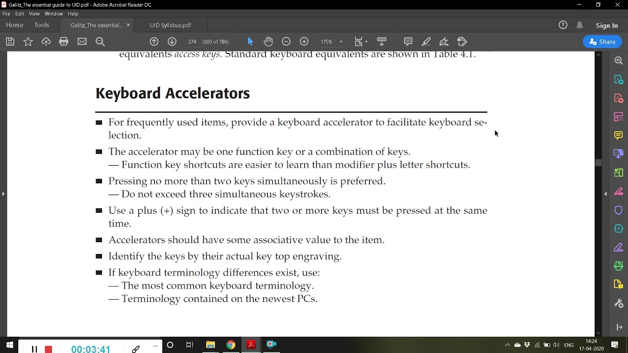 Intent indicators and Keyboard equivalents (Lecture7 Module3) - YouTube