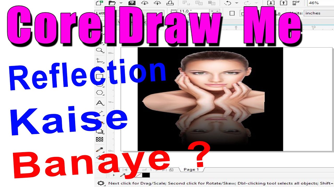 How to create reflection in Coreldraw in Hindi - YouTube