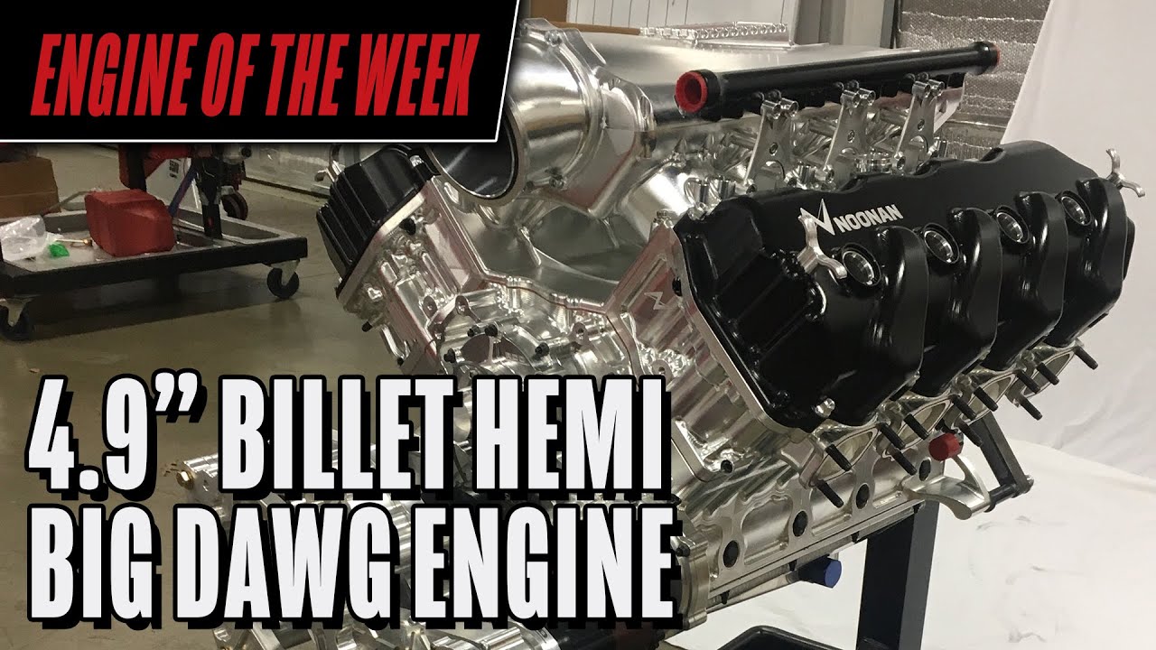 4.9" Billet Hemi Big Dawg Engine - YouTube