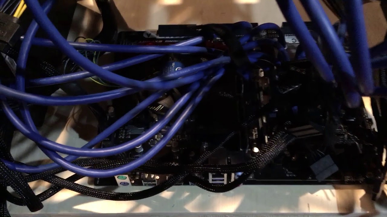 Asus B250 19 gpu mining rig walk-around - YouTube