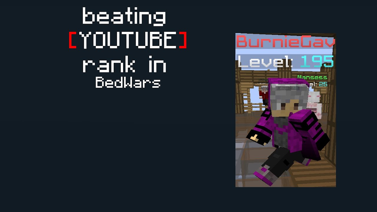 Beating Youtube Rank In Bedwars - Hypixel Bedwars - YouTube