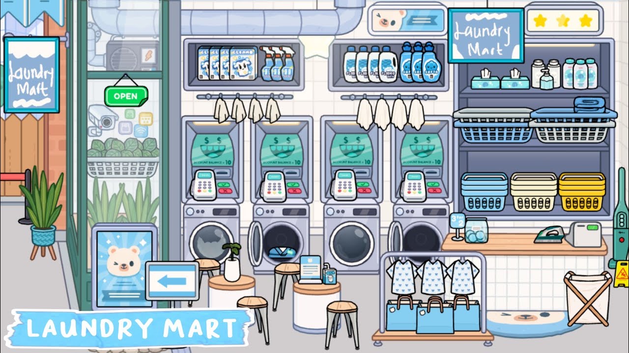 Toca Life World : NEW LAUNDRY MART HOUSE DESIGN MAKEOVER🧺🫧 | TOCA BOCA ...