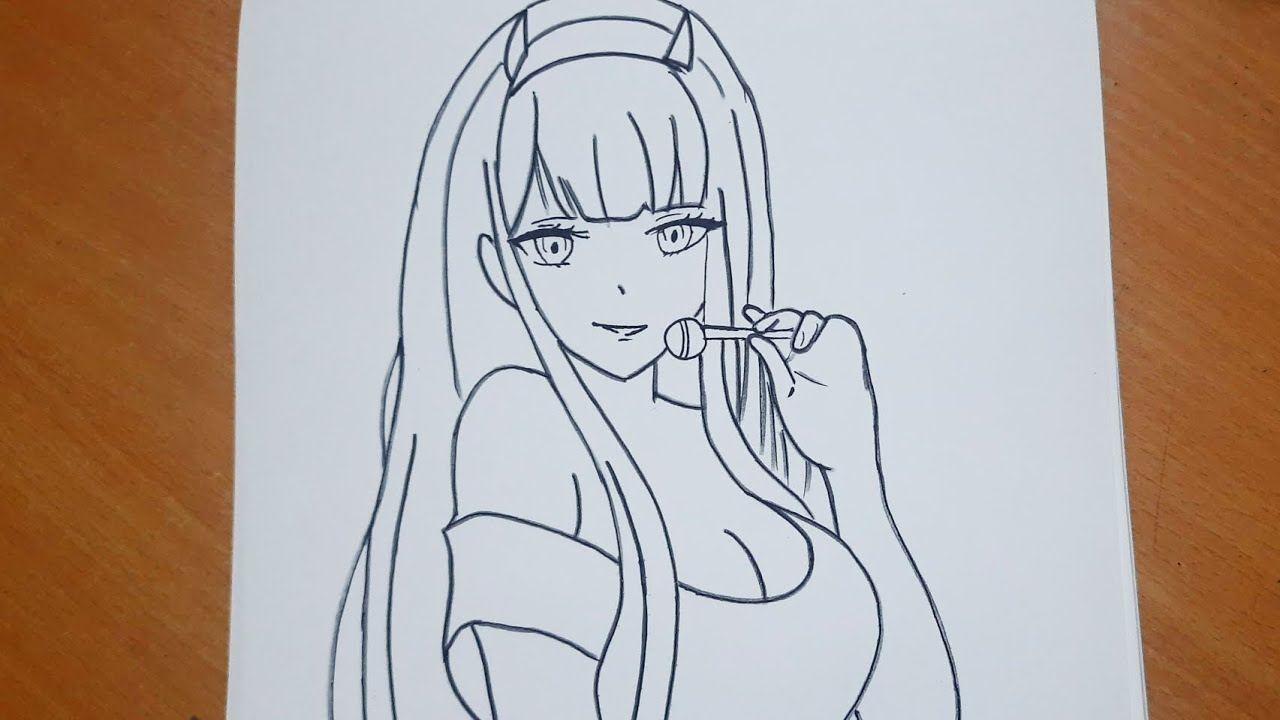 Drawing - zero two//speed drawing - zero two full body//how to draw ...