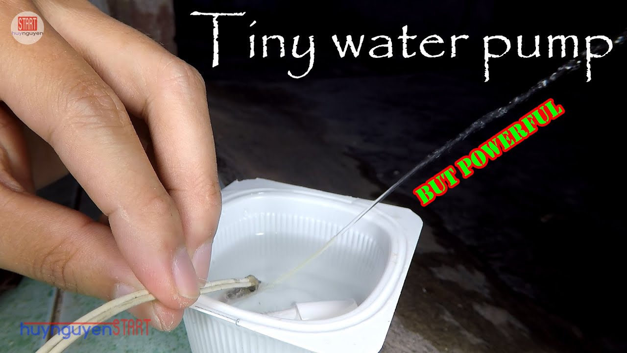 How to make a tiny water pump | Small jet water pump - YouTube