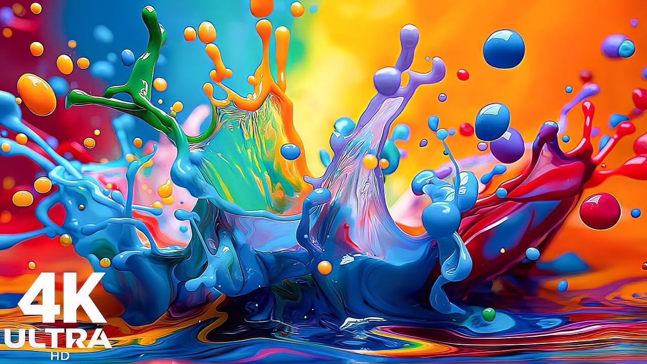 Abstract Liquid - Relaxing Music - 4K Screensaver For Meditation - YouTube