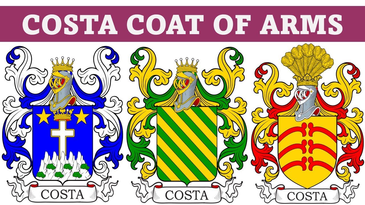 Costa Coat of Arms & Family Crest - Symbols, Bearers, History - YouTube