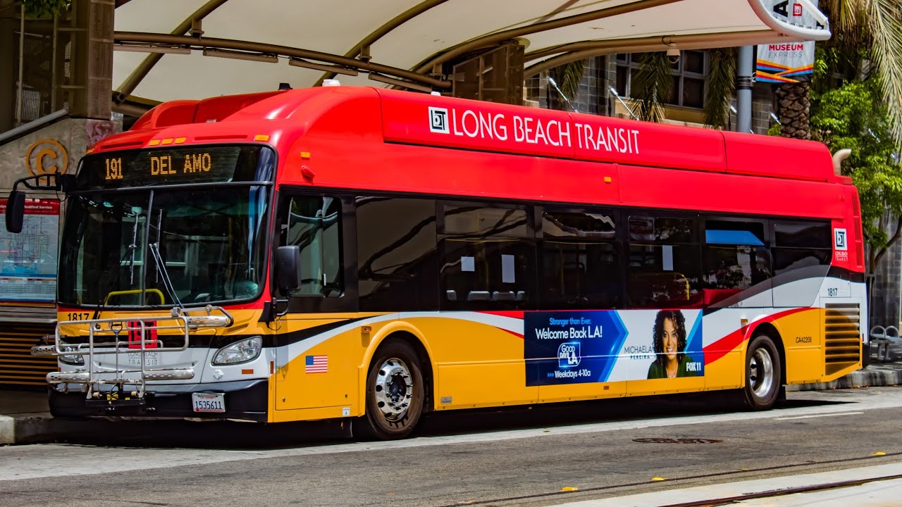 Long Beach Transit 2018 New Flyer XN40 1817 - Ride Video (Quad HD ...