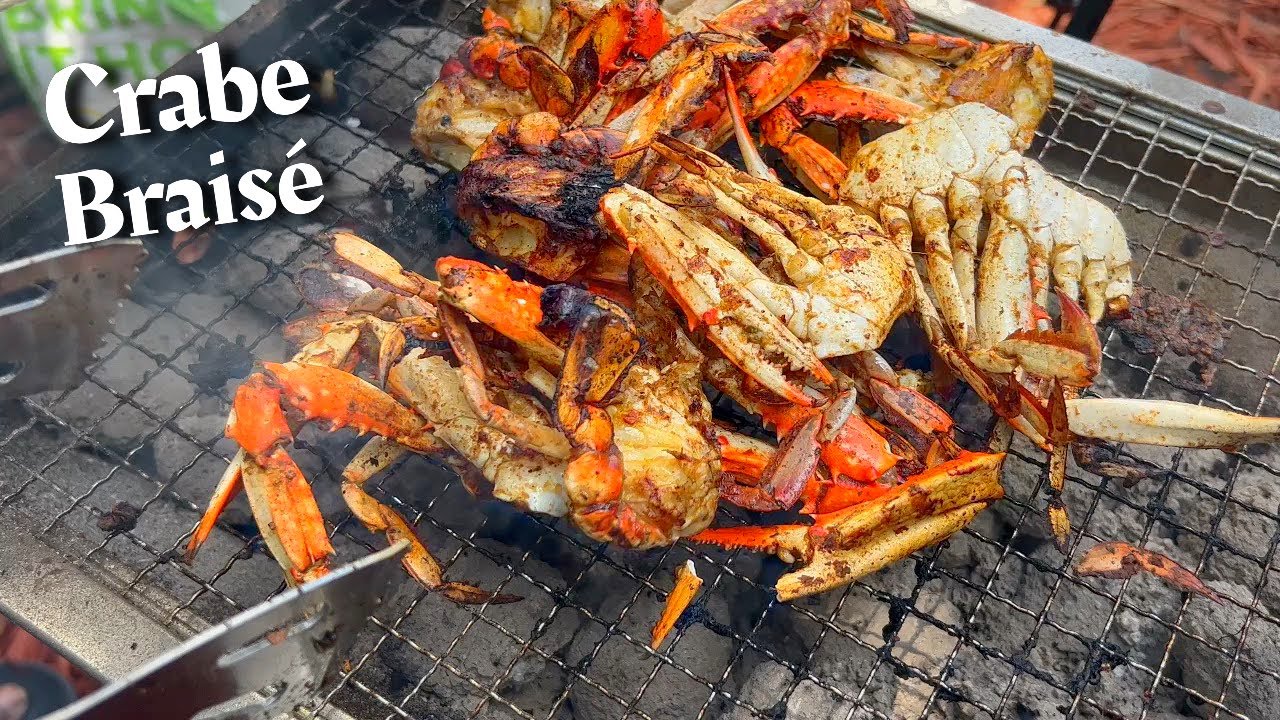 CRABE BIEN BRAISÉ AU BARBECUE (Épice poisson ) RECETTE PUB - YouTube