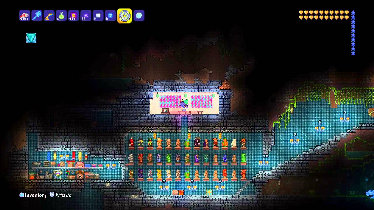 Terraria secret base - YouTube